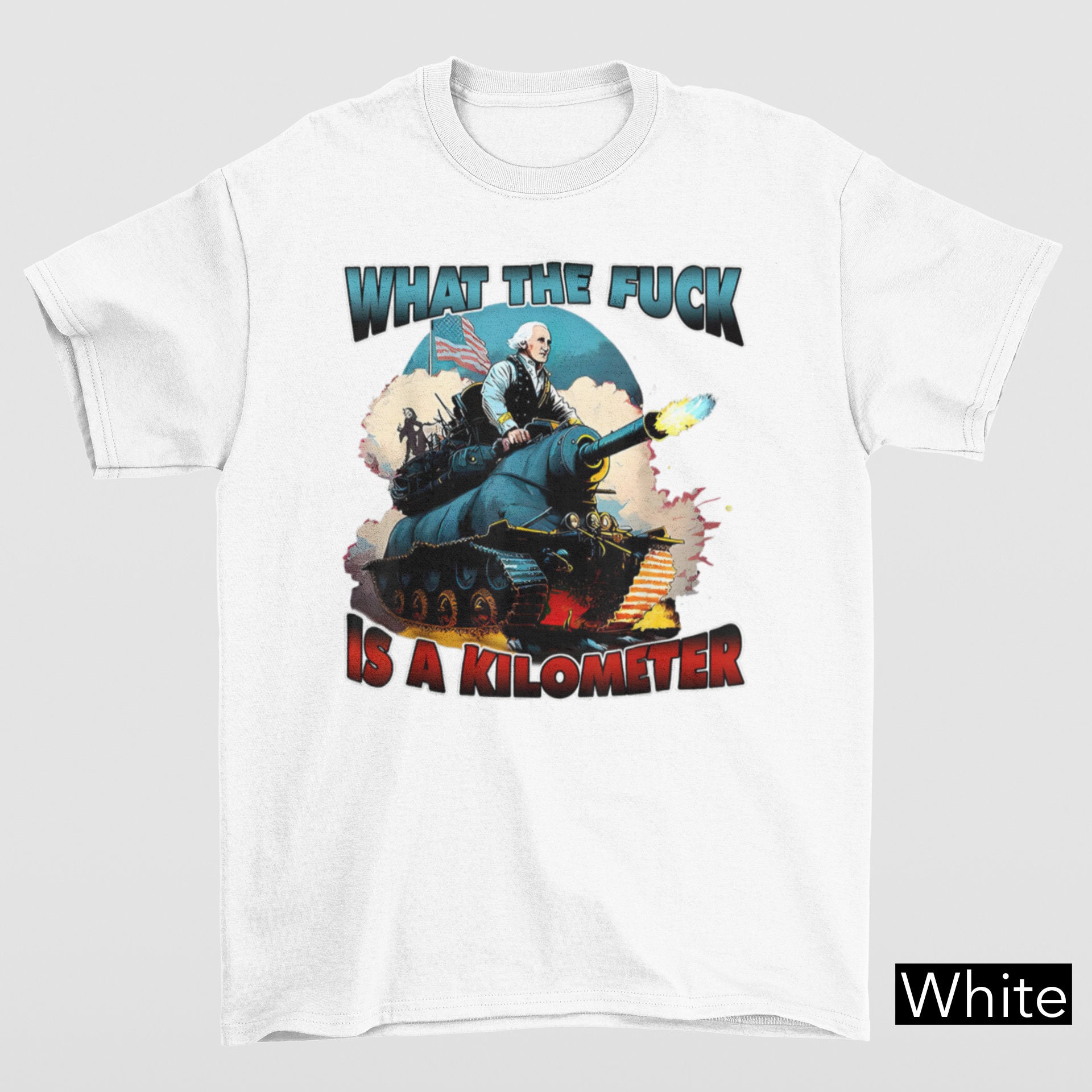WTF is A Kilometer Meme Shirt, USA Flag Shirt, Sarcastic Shirt, Funny ...