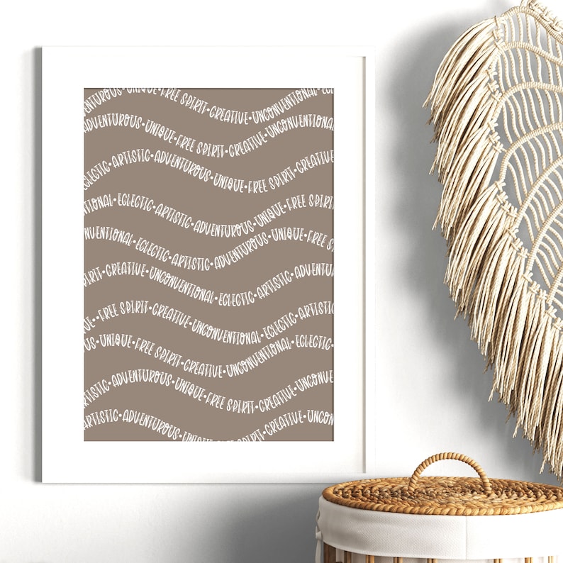 Boho Words of Affirmation Printable Wall Art Digital Download - Etsy