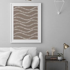 Boho Words of Affirmation Printable Wall Art Digital Download, Neutral ...