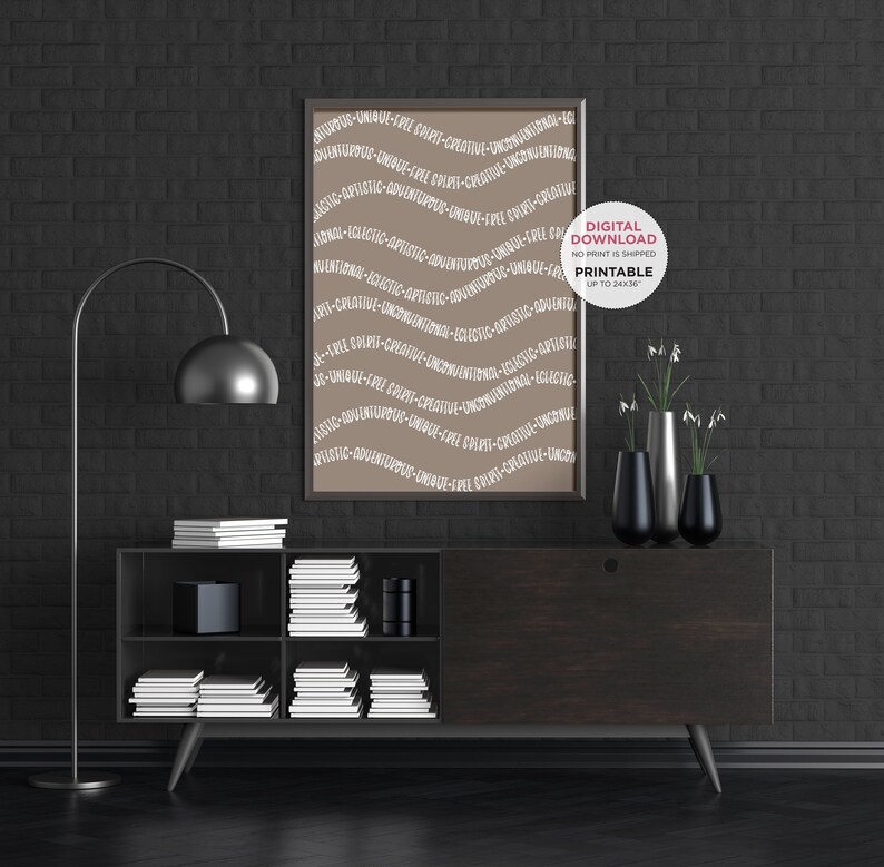 Boho Words of Affirmation Printable Wall Art Digital Download - Etsy