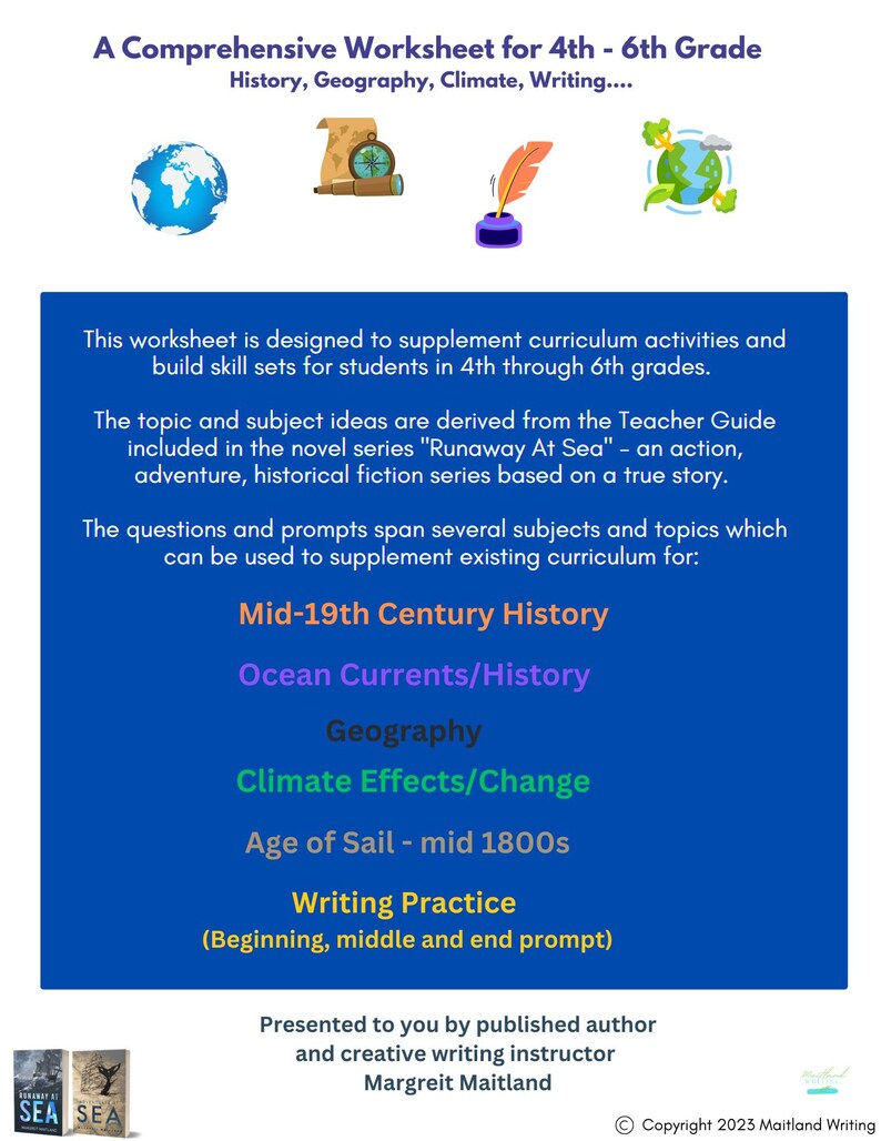 A Unique History and Writing Worksheet Booklet for 5th and 6th Grades ...