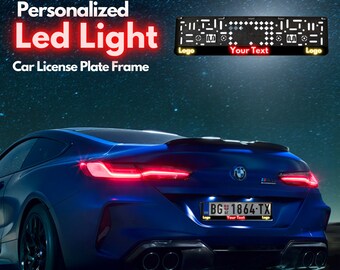 Led Car Plate Frame - Etsy