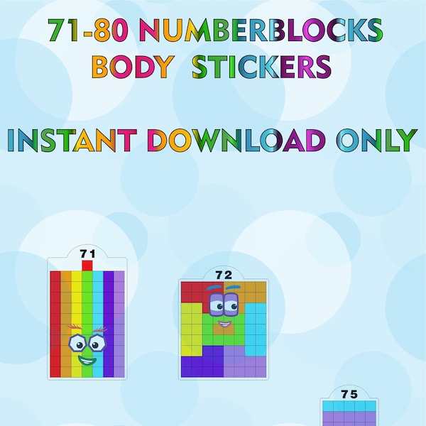 Numberblocks 71 80 - Etsy