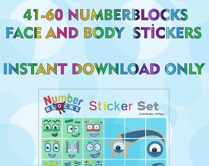 NUMBERBLOCKS Printable Stickers With Background - Numbers 1-10 Plus ...