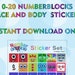 Numberblocks 0-20 Faces / for 2cm Cubes / A5 Sticker Printing / Instant ...