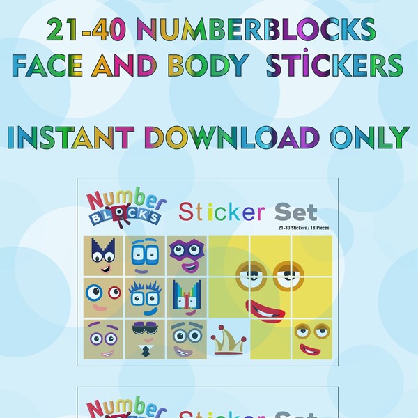 Numberblocks Stickers for Cubes - Etsy