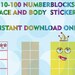 Number Blocks 10-100 Faces / for 2cm Cubes / A4 Sticker Printing ...