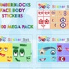 Numberblocks 0-20 Faces / for 2cm Cubes / A5 Sticker Printing / Instant ...