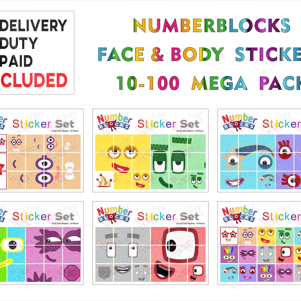 NumberblocksStickers - Etsy