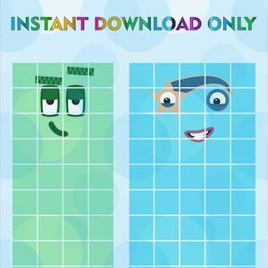 Number Blocks 10-100 Faces / for 2cm Cubes / A4 Sticker Printing ...