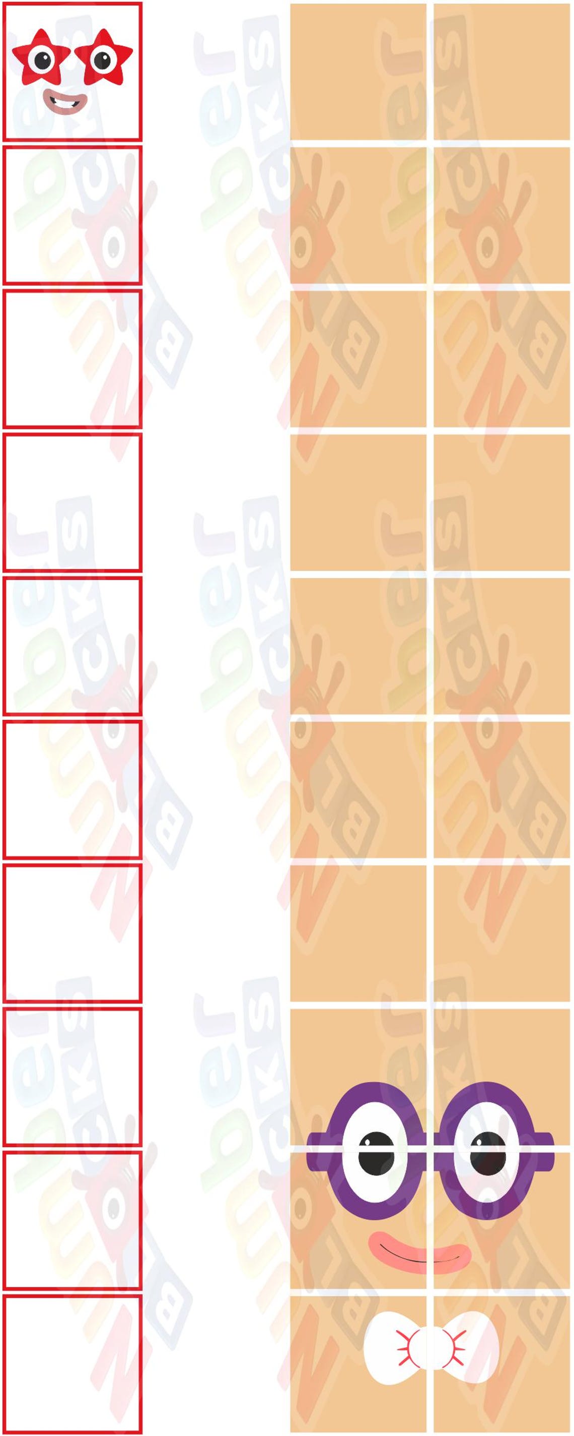 Number Blocks 10-100 Body Stickers, Waterproof, Scratch and UV ...
