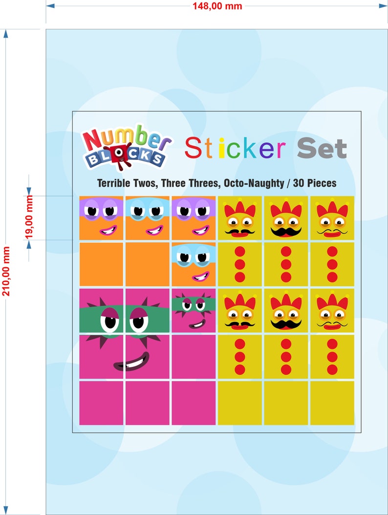 Numberblocks Terrible Twos, Three Threes and Octo-naughty / for 2cm ... Numberblocks Terrible Twos, Three Threes and Octo-naughty / for 2cm ...