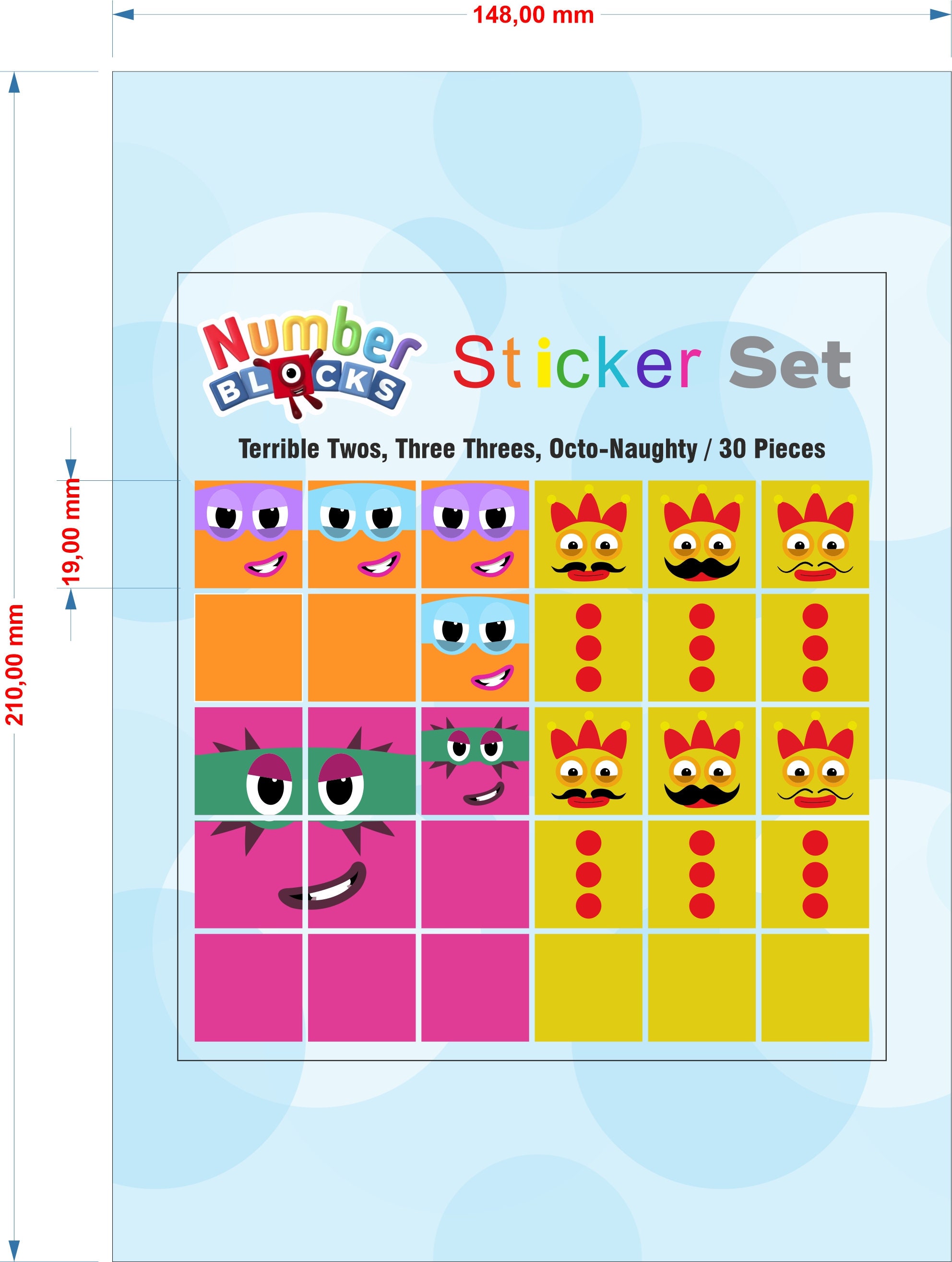 Numberblocks Terrible Twos, Three Threes and Octo-naughty / for 2cm ...