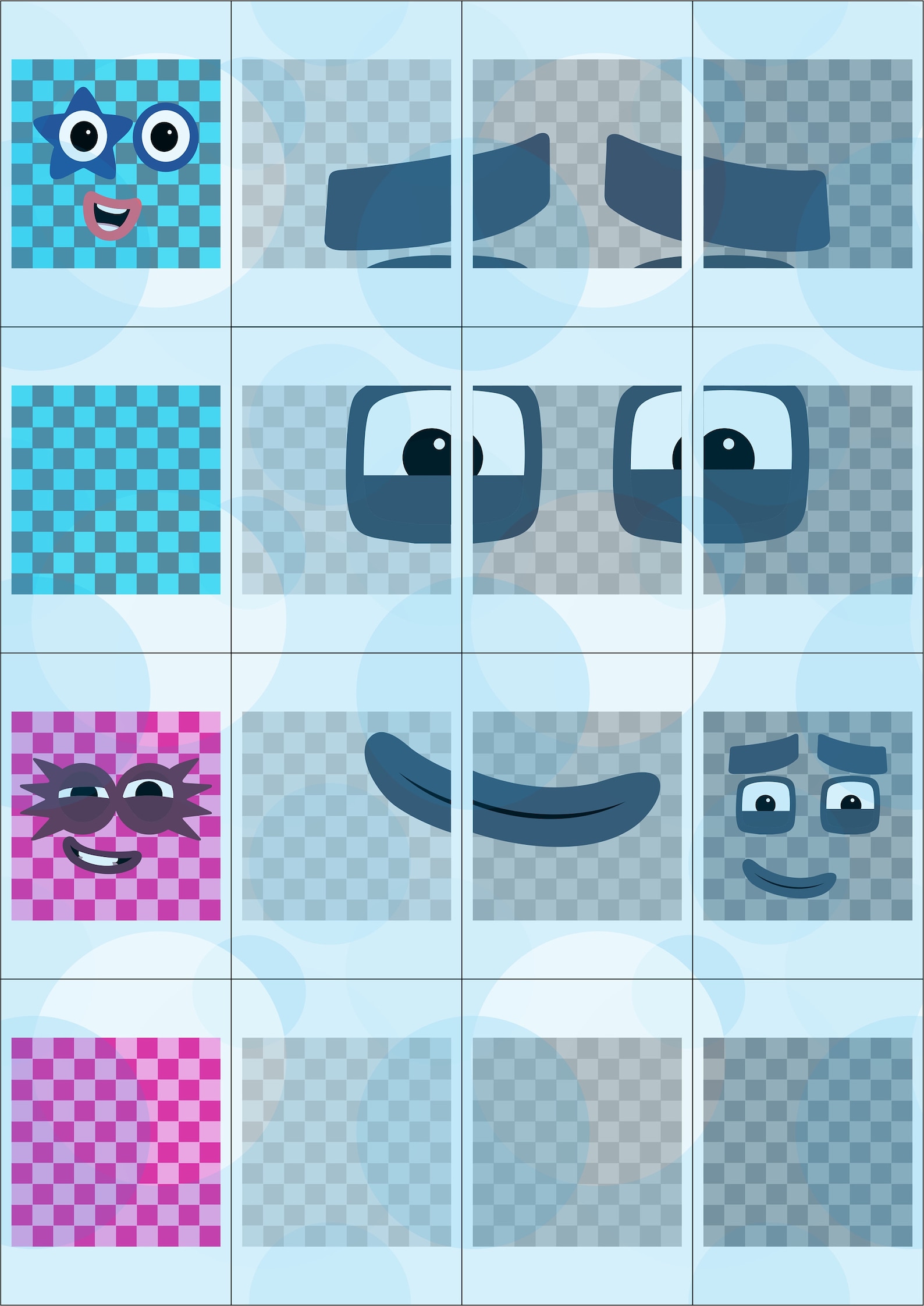 Numberblocks 100-1000 Faces / for 2cm Cubes / A4 Sticker Printing ...