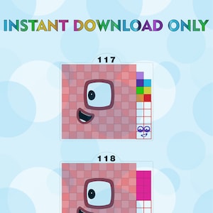 Numberblocks 111-120 Body Stickers / A4 Sticker Printing / Instant ...