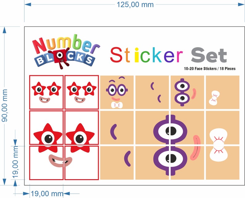 From 10 to 100 Numberblocks Stickers for Every Young Mathematician - Etsy