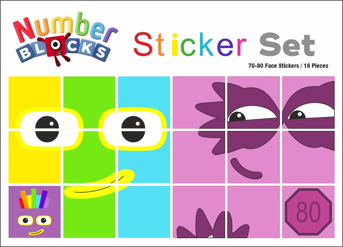From 10 to 100 Numberblocks Stickers for Every Young Mathematician - Etsy