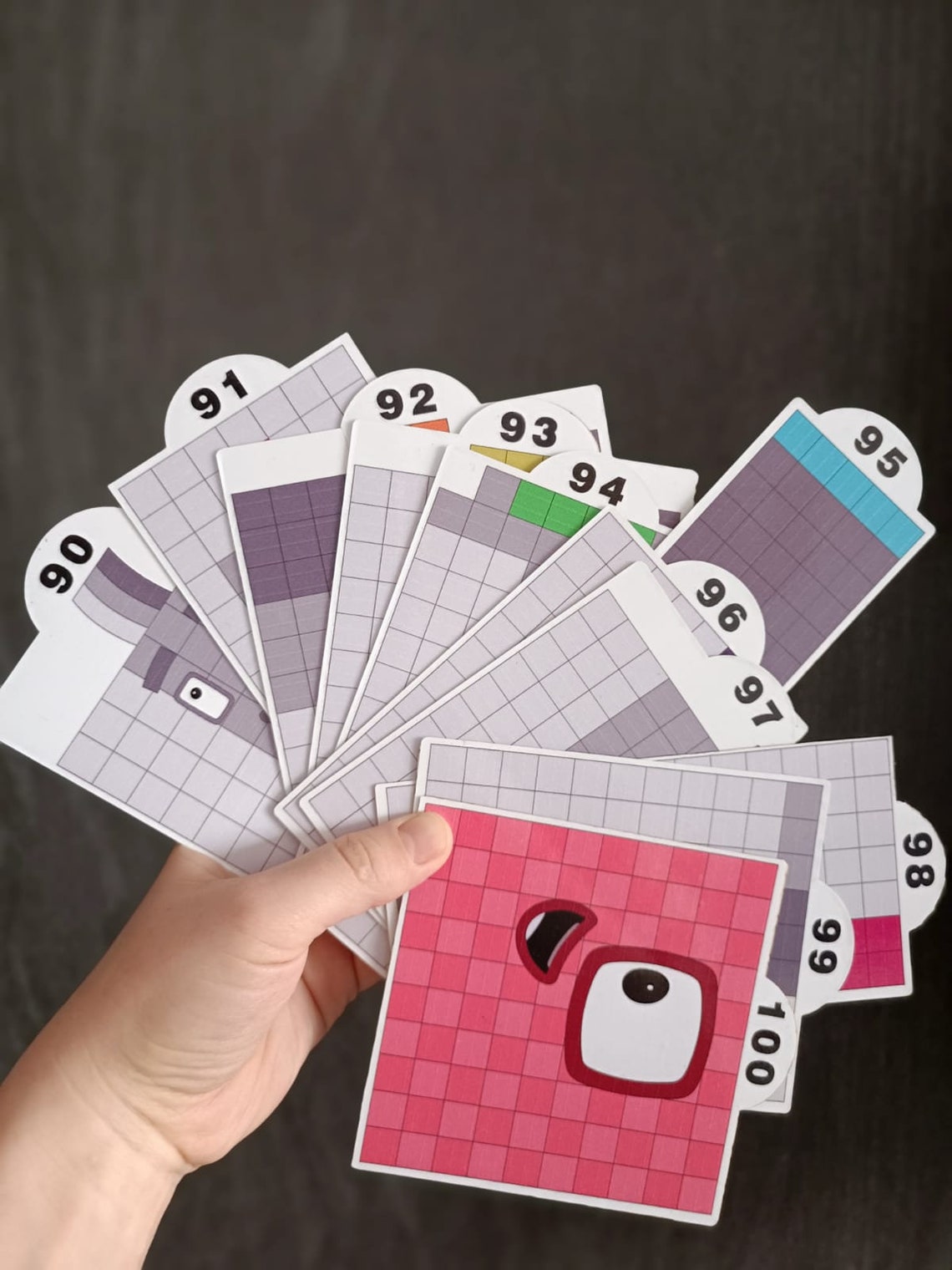 Number Blocks 51-60 Body Stickers / A4 Sticker Printing / Instant ...