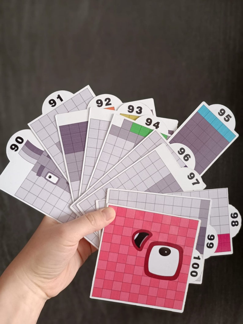 Numberblocks 91-100 Body Stickers / A4 Sticker Printing / Instant ...