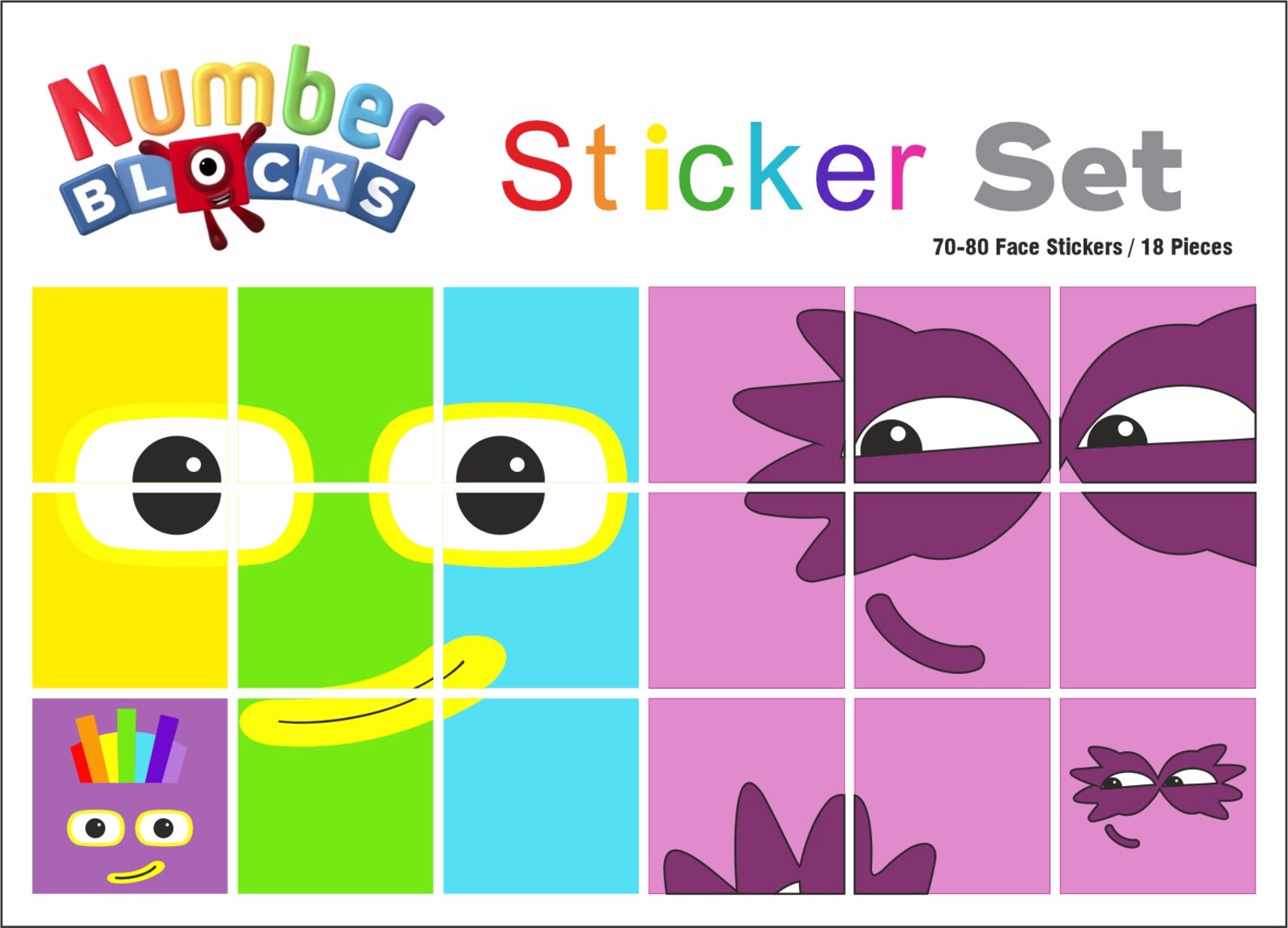 From 10 to 100 Numberblocks Stickers for Every Young Mathematician - Etsy