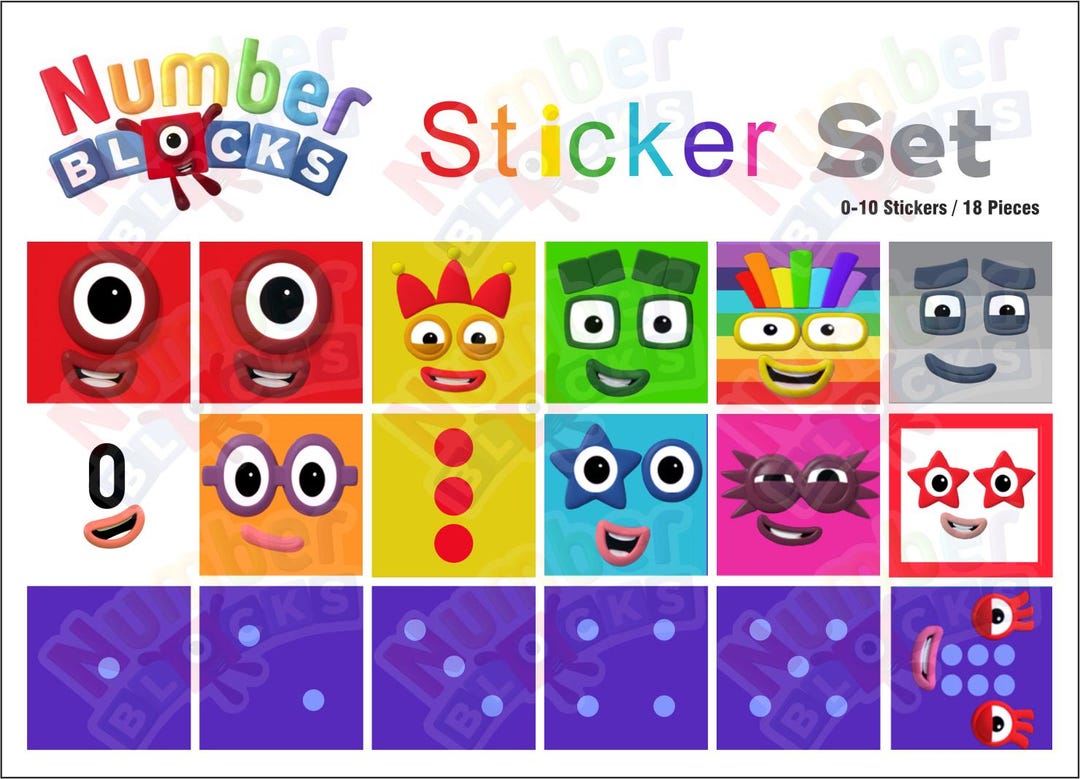 From 0 to 100 All Small Numberblocks Stickers for Every Young ...