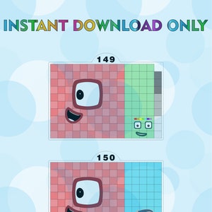 Numberblocks 141-150 Body Stickers / A4 Sticker Printing / Instant ...