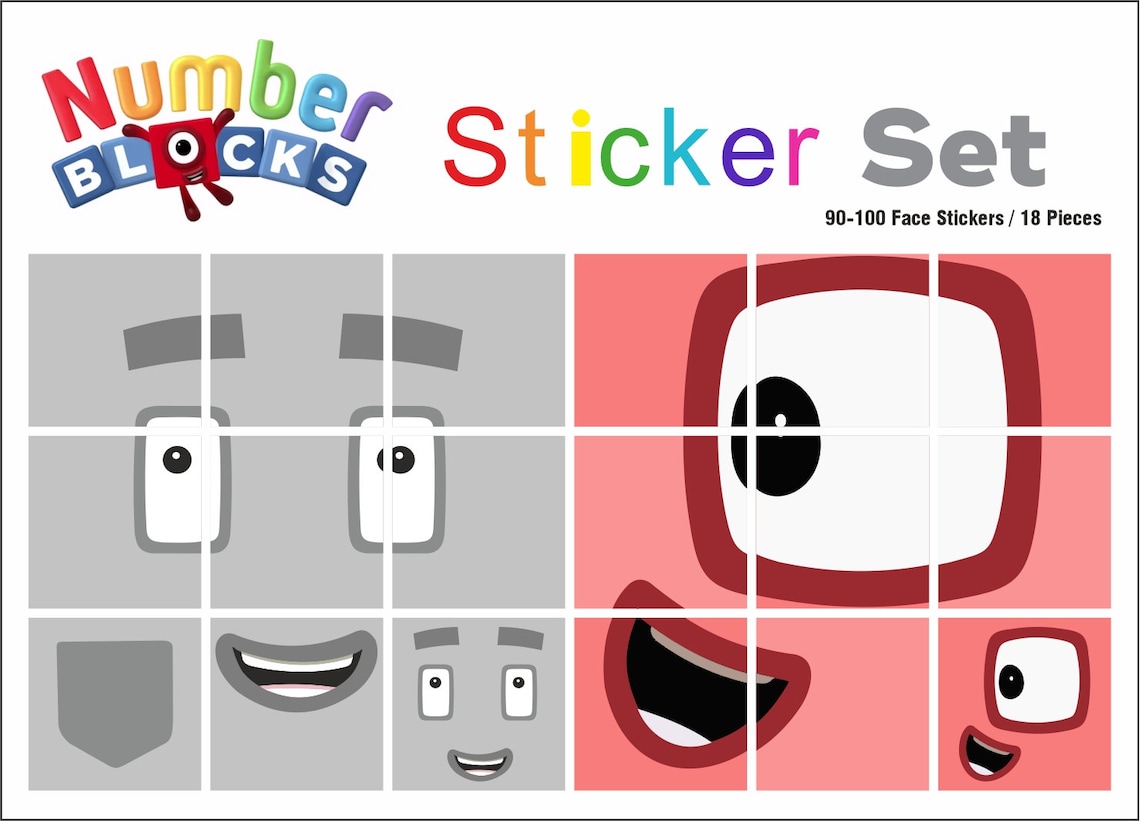 From 10 to 100 Numberblocks Stickers for Every Young Mathematician - Etsy