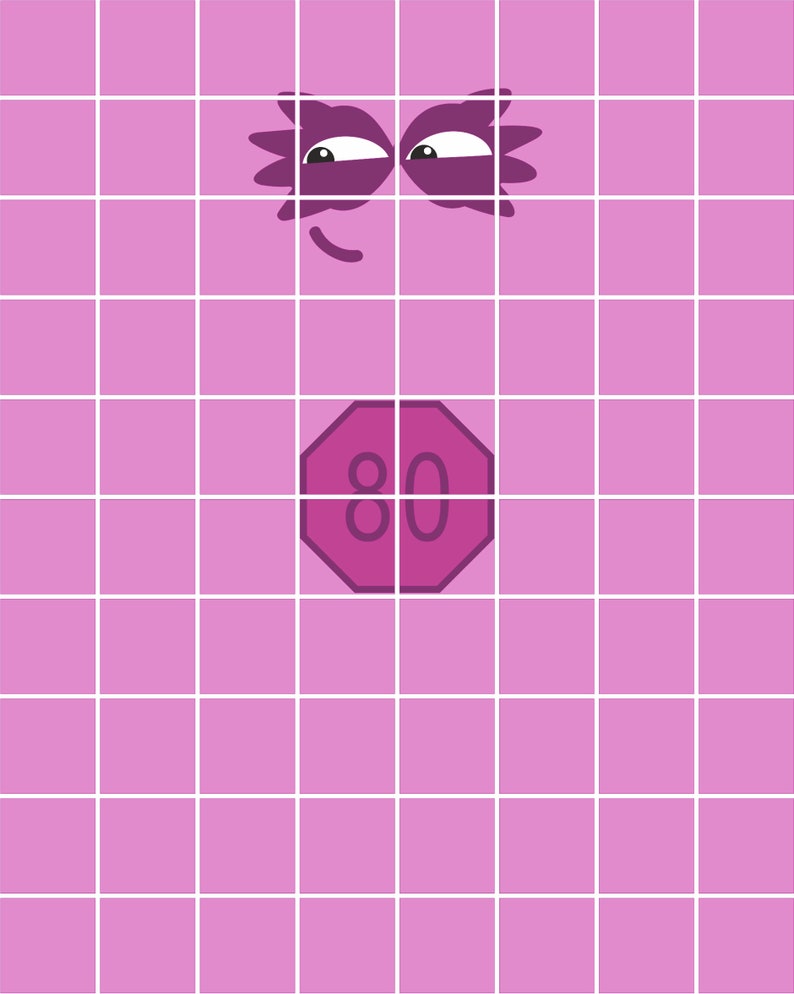 Numberblocks 10-100 Body Stickers, Waterproof, Scratch and UV Resistant ...