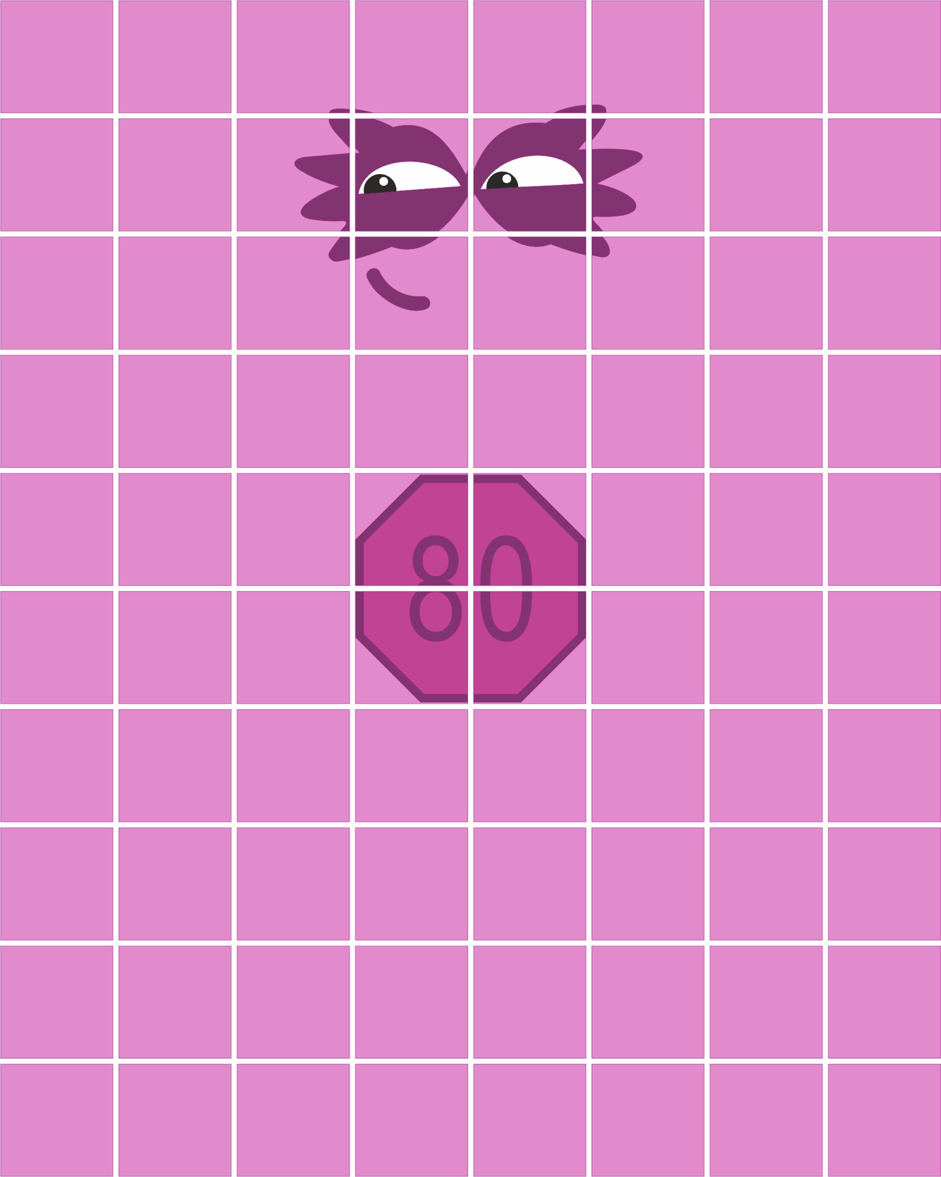 Numberblocks 10-100 Body Stickers, Waterproof, Scratch and UV Resistant ...