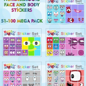 From 0 to 100 Numberblocks Stickers for Every Young Mathematician! - Etsy