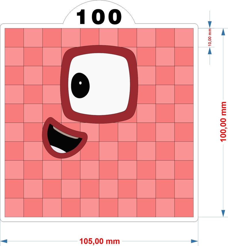 Numberblocks 61-70 Body Stickers / A4 Sticker Printing / Instant ...