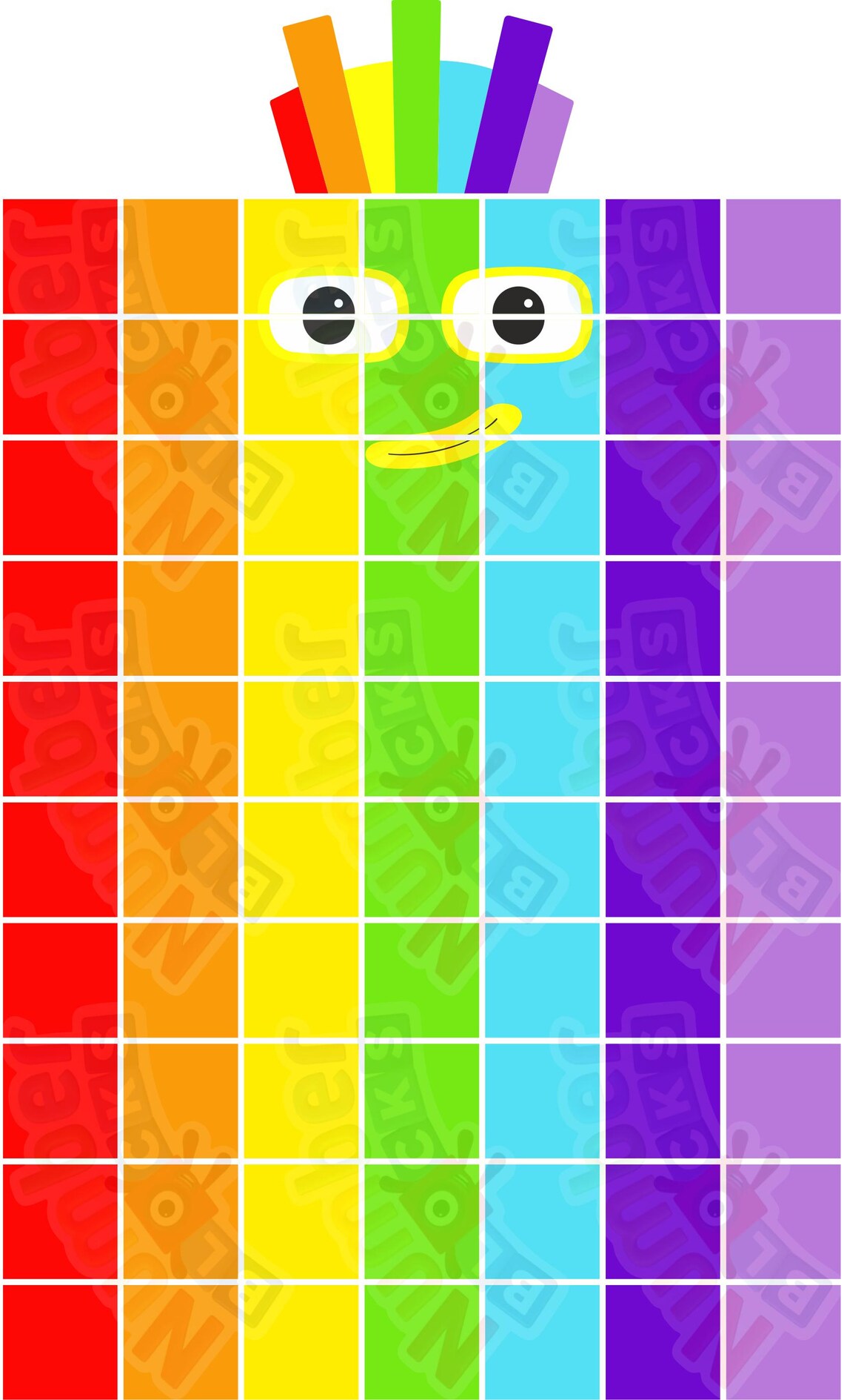 Number Blocks 10-100 Body Stickers, Waterproof, Scratch and UV ...
