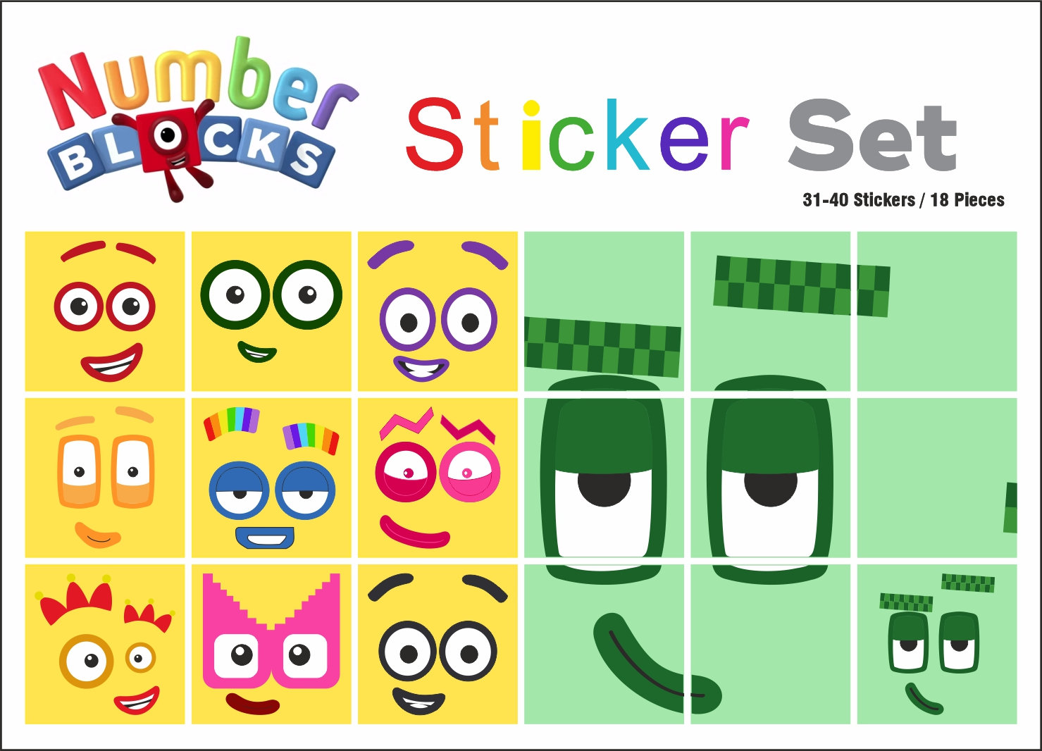 From 0 to 50 Numberblocks Stickers for Every Young Mathematician - Etsy