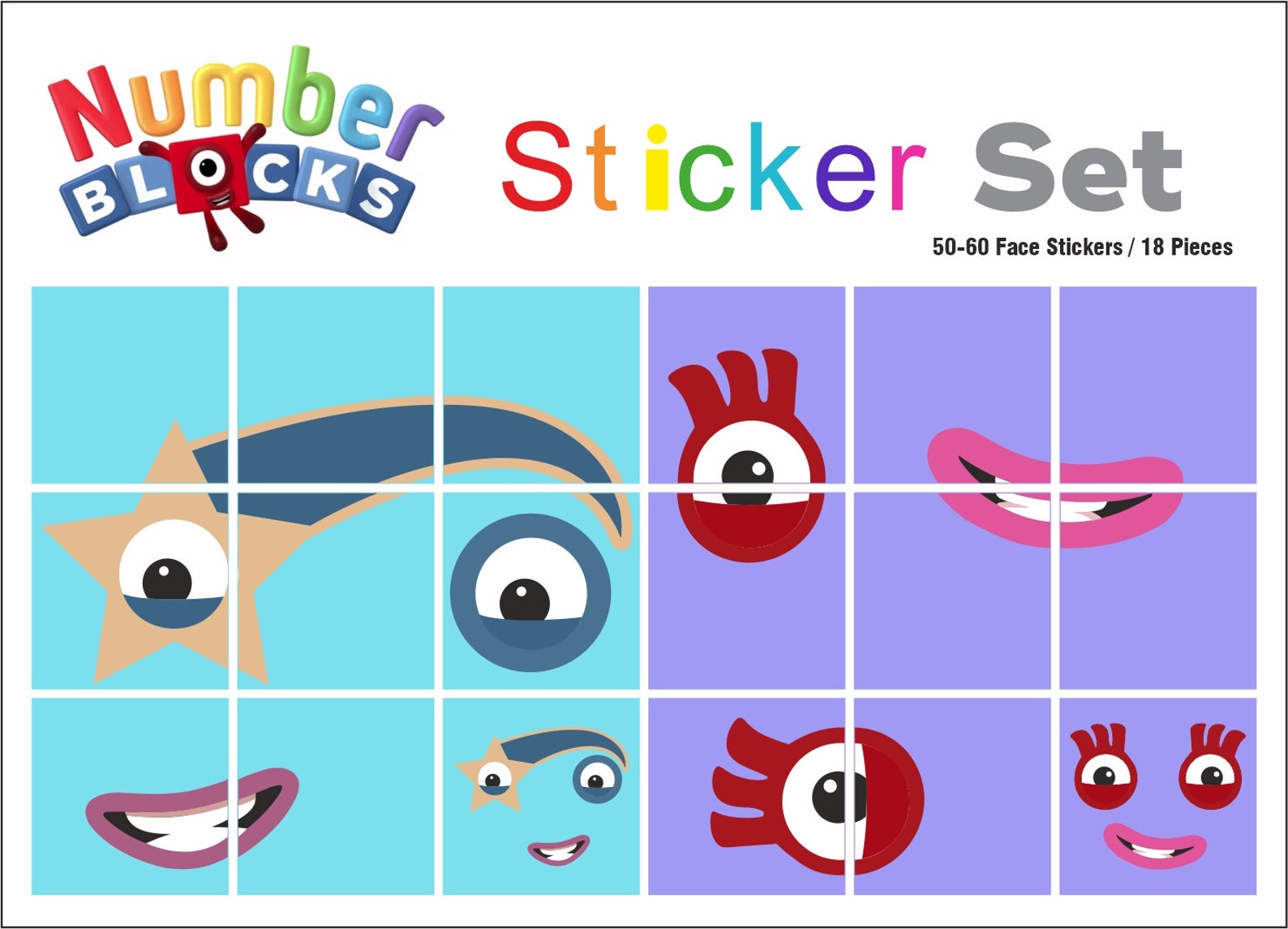From 10 to 100 Numberblocks Stickers for Every Young Mathematician - Etsy