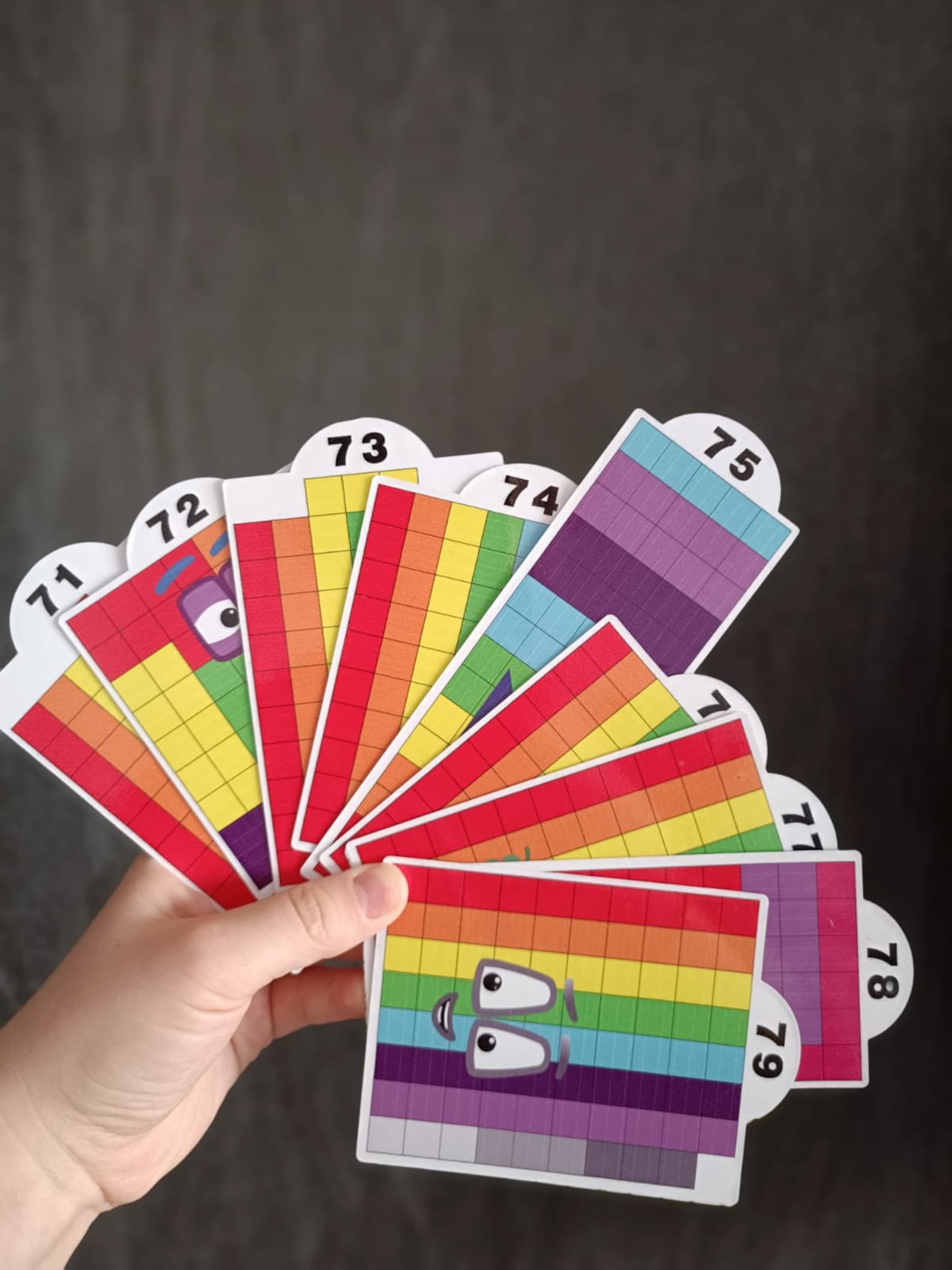 Number Blocks 51-60 Body Stickers / A4 Sticker Printing / Instant ...