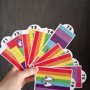 Numberblocks 61-70 Body Stickers / A4 Sticker Printing / Instant ...