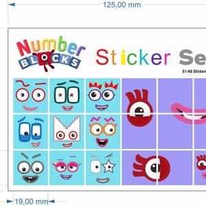 From 0 to 100 Numberblocks Stickers for Every Young Mathematician! - Etsy