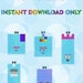 Number Blocks 51-60 Body Stickers / A4 Sticker Printing / Instant ...