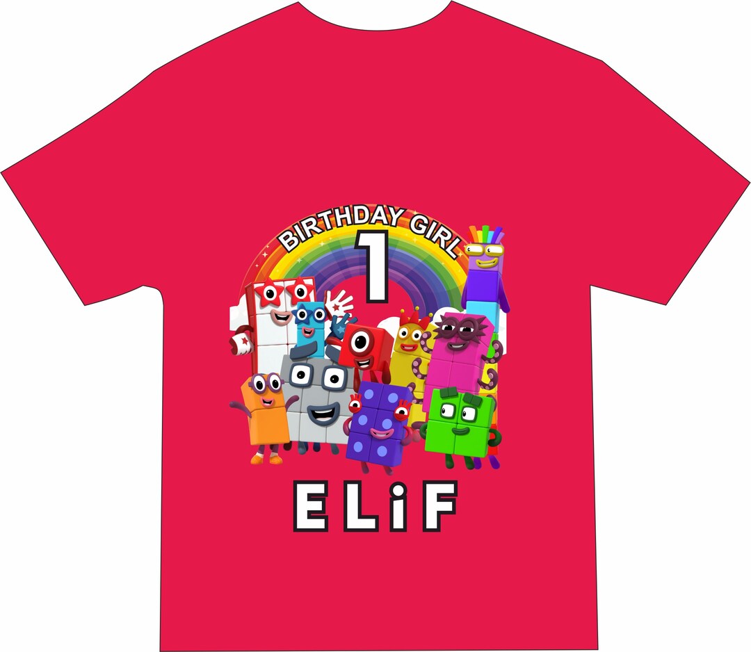 Numberblocks Birthday Design, Birthday Printable File for T-shirts ...