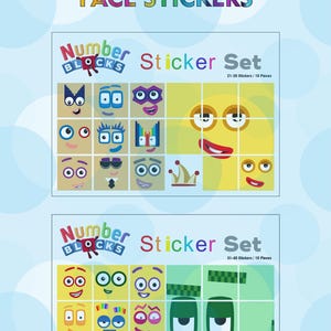 From 0 to 100 Numberblocks Stickers for Every Young Mathematician! - Etsy
