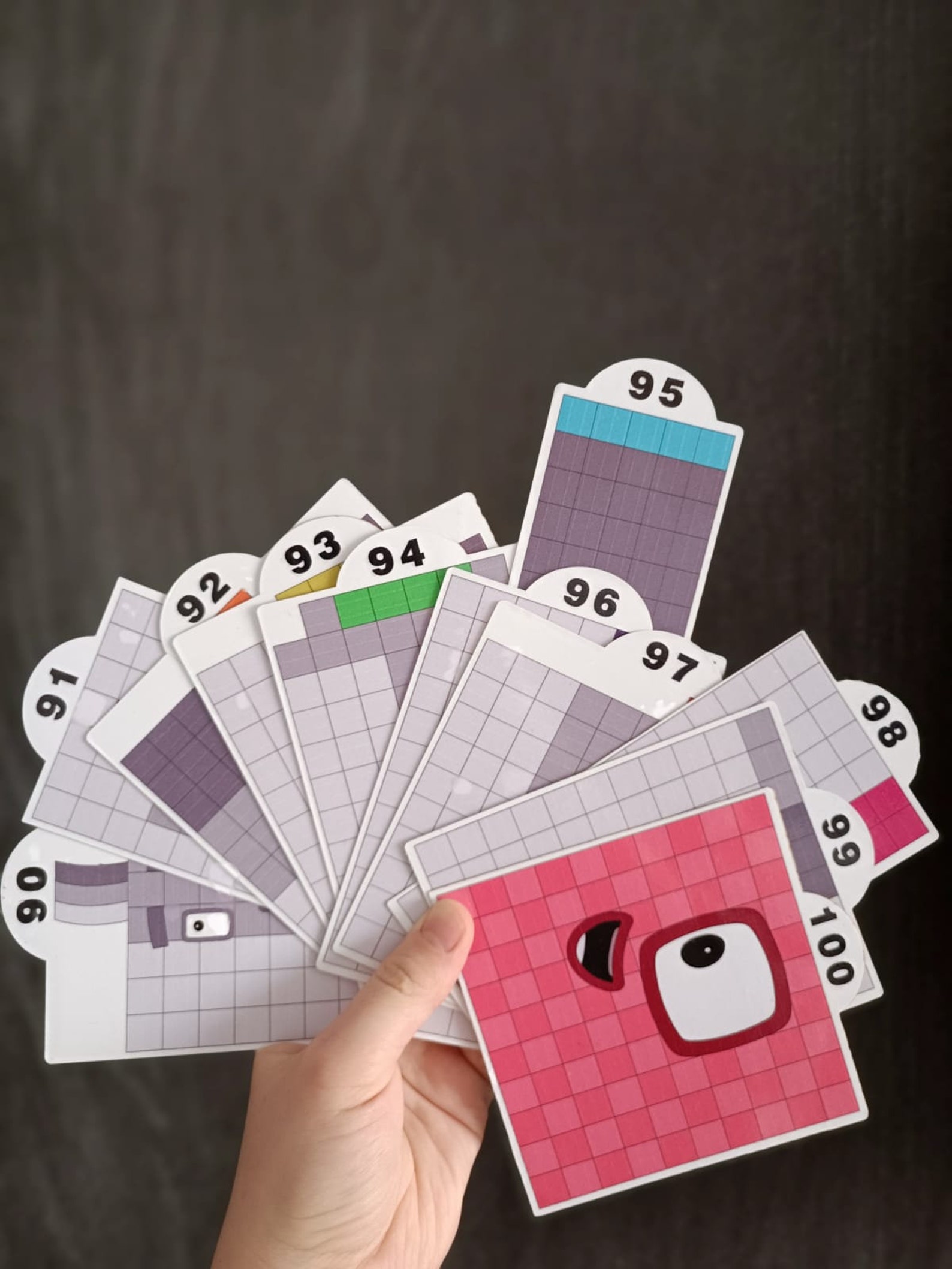 Number Blocks 51-60 Body Stickers / A4 Sticker Printing / Instant ...