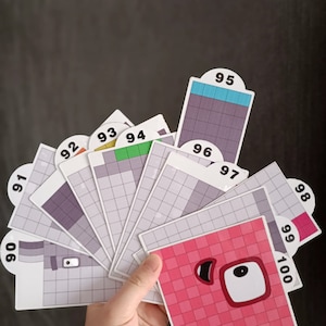 Numberblocks 51-60 Body Stickers / A4 Sticker Printing / Instant ...
