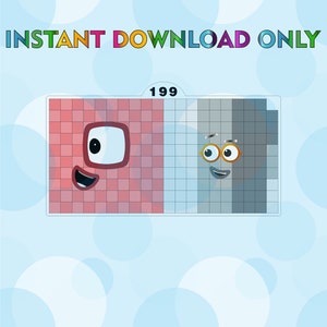 Numberblocks 191-200 Body Stickers / A4 Sticker Printing / Instant ...