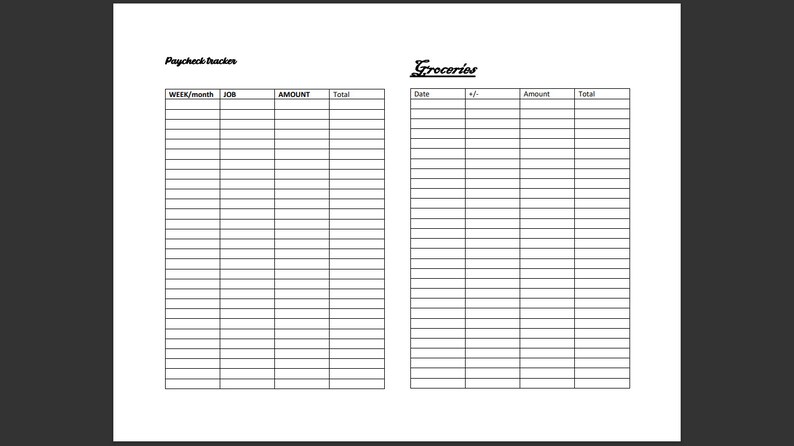 Basic Budget Tracker Printable - Etsy UK