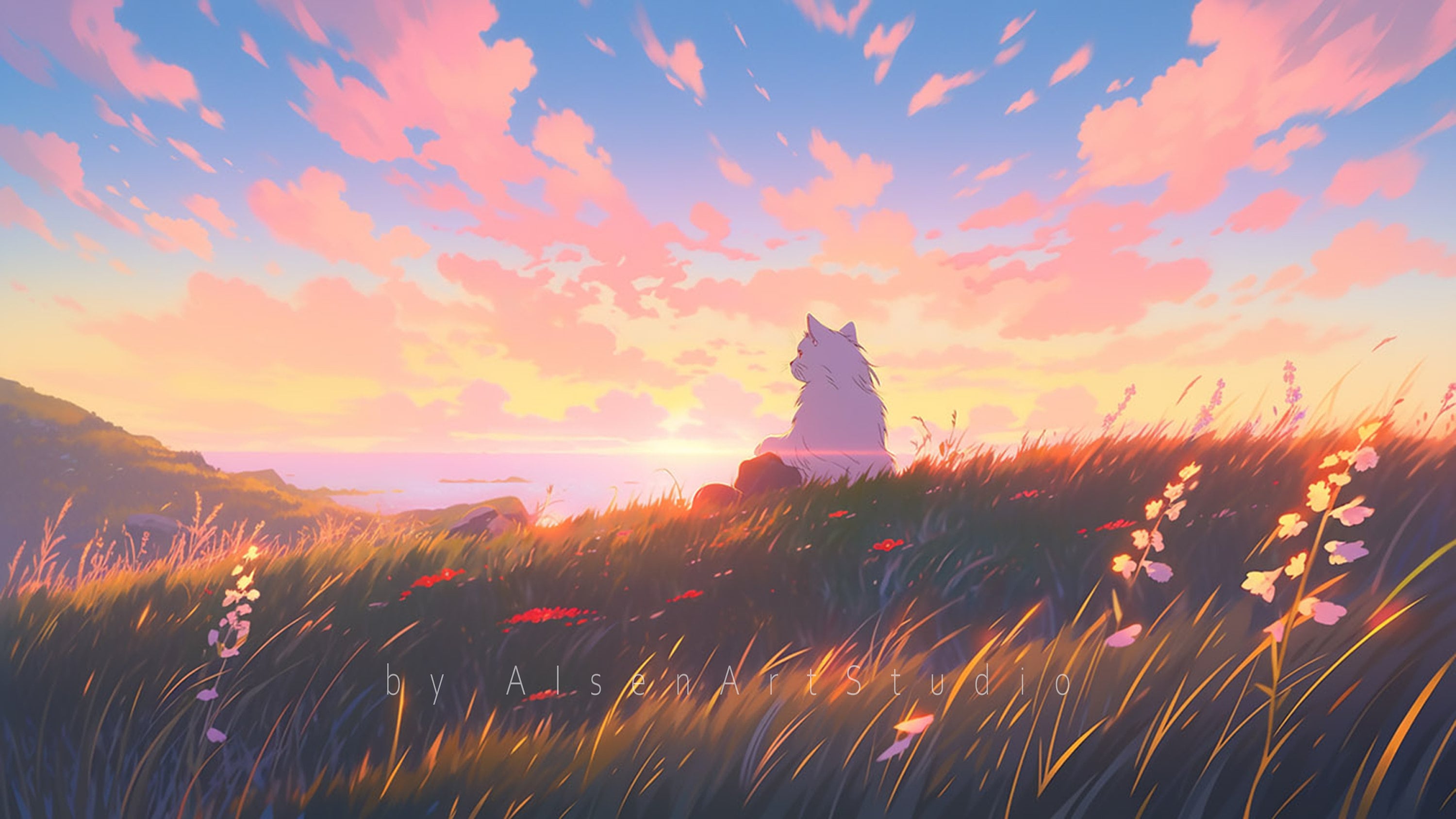 Sunset | Lofi Art, Printable Wall Art, Instant Download Art, Printable ...