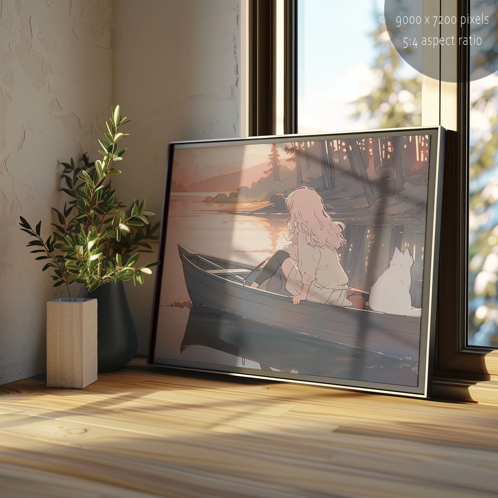 Lake Serenity | Lofi Art, Printable Wall Art, Instant Download Art ...