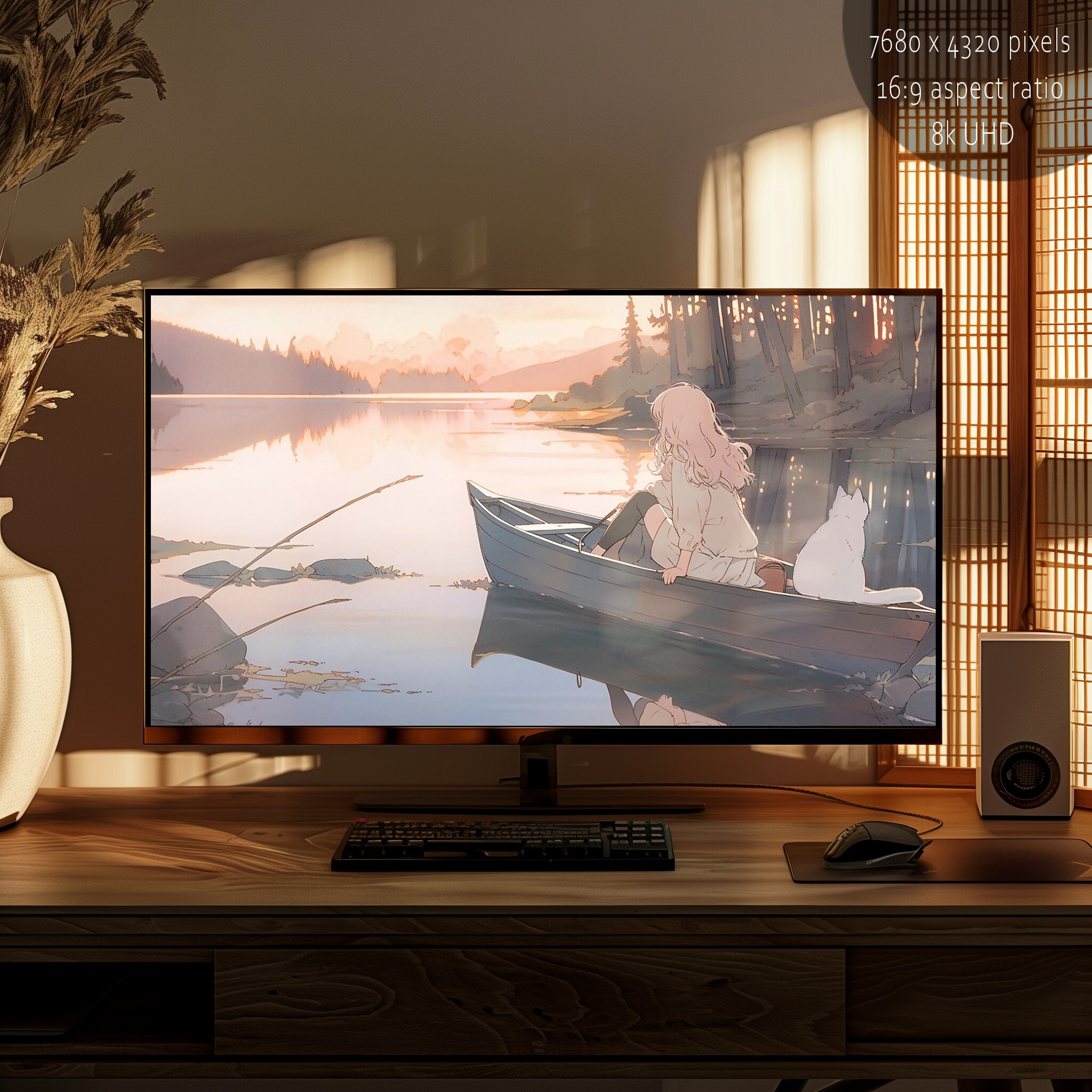 Lake Serenity | Lofi Art, Printable Wall Art, Instant Download Art ...
