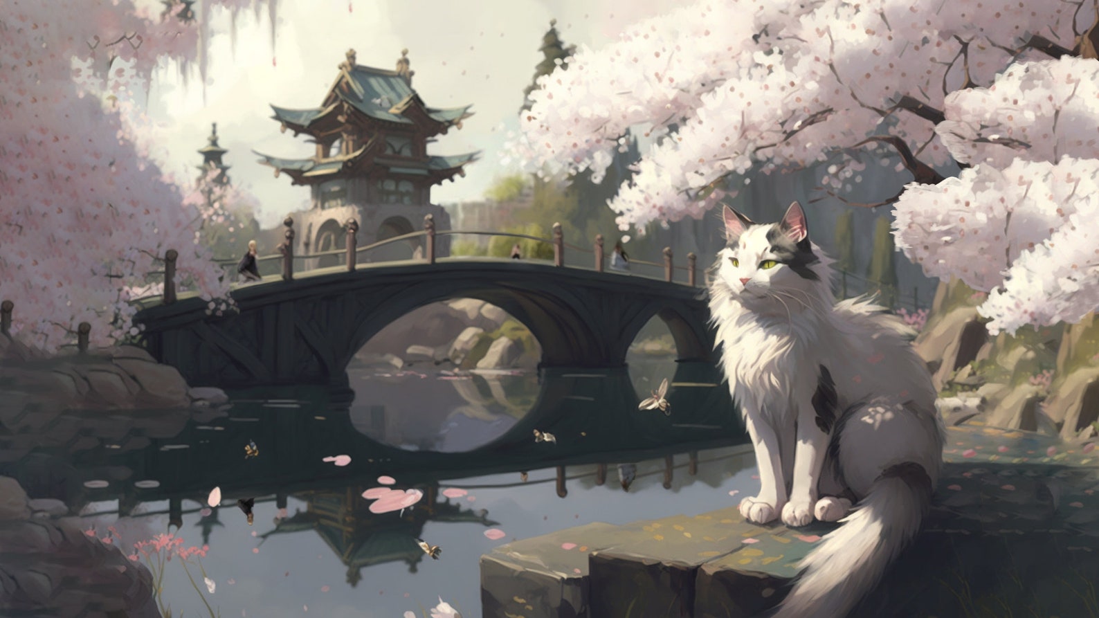 Japanese Spring Lofi Art, Printable Wall Art, Instant Download Art ...