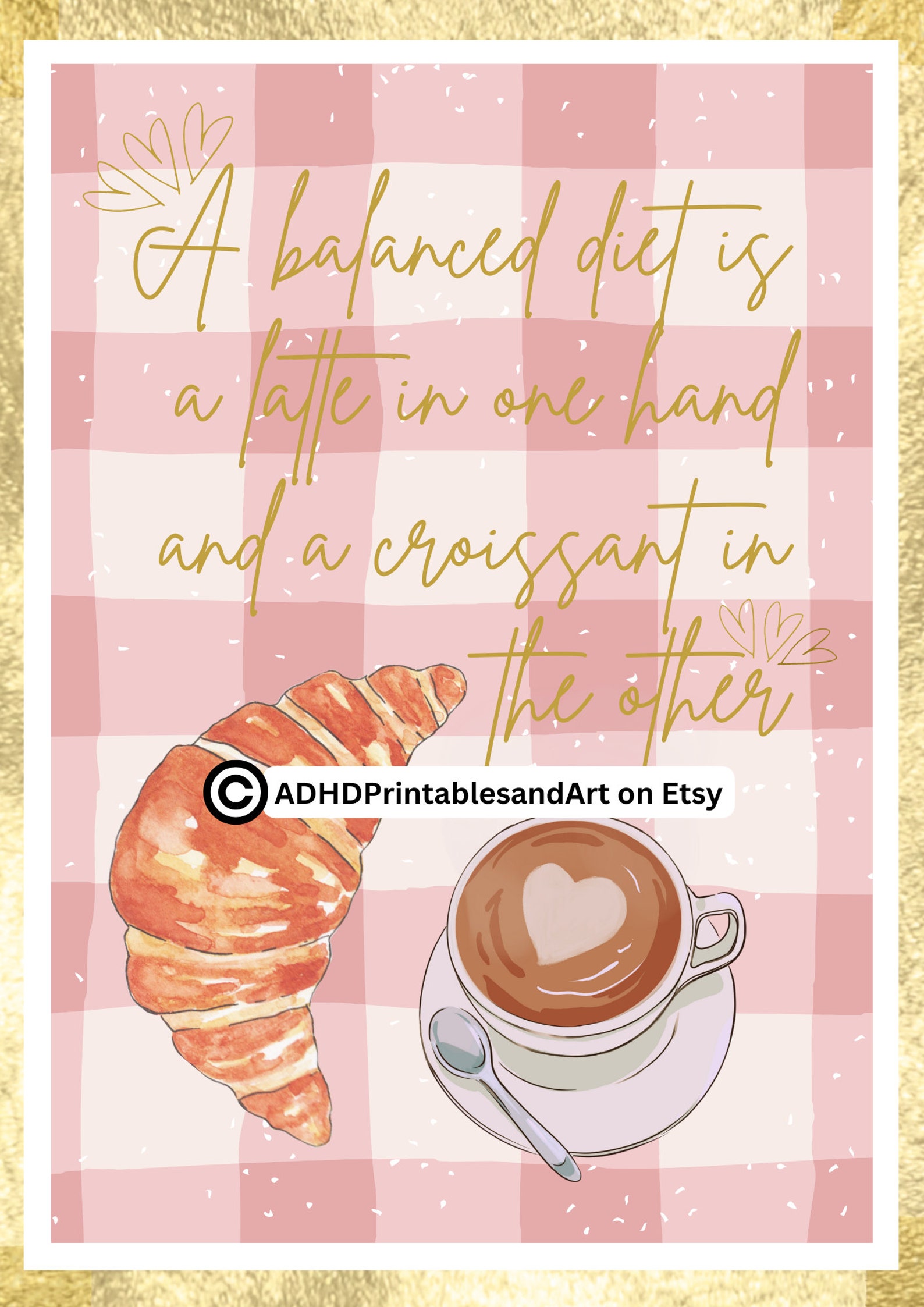 Gift A3 Size Poster PDF Wall Poster Print - INSTANT DOWNLOAD - Coffee ...