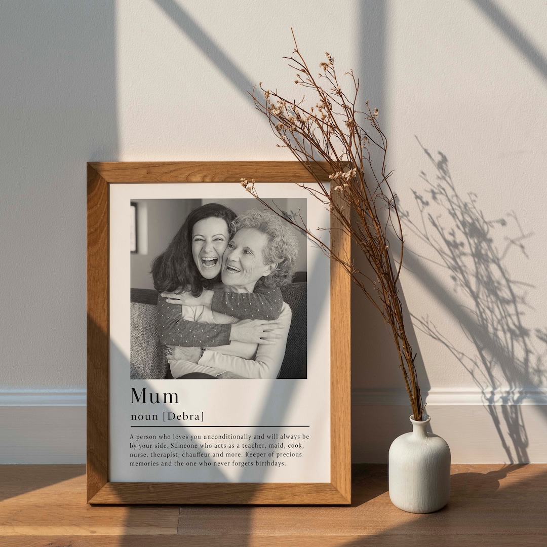 Personalised Mum Definition Print, Custom Gift With Photo for Mothers ...